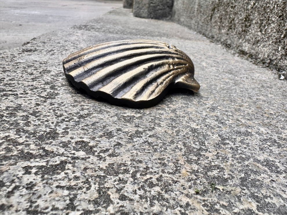 Bronze Camino Shell with Santiago Cross – Camino Forum Store