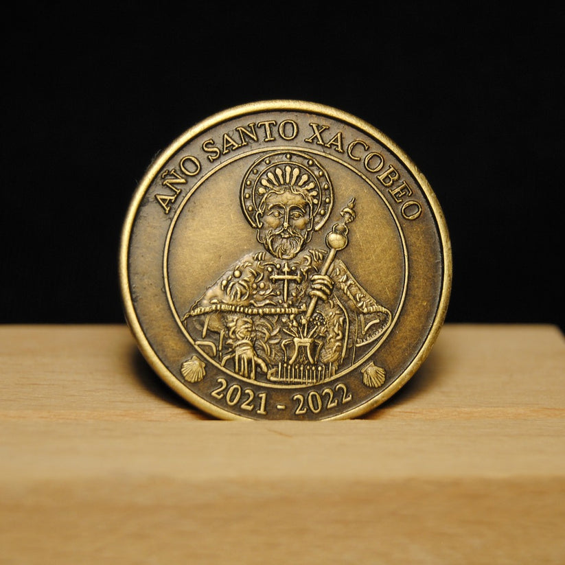 Camino Coin/Medal (Dark shell & Saint) – Camino Forum Store